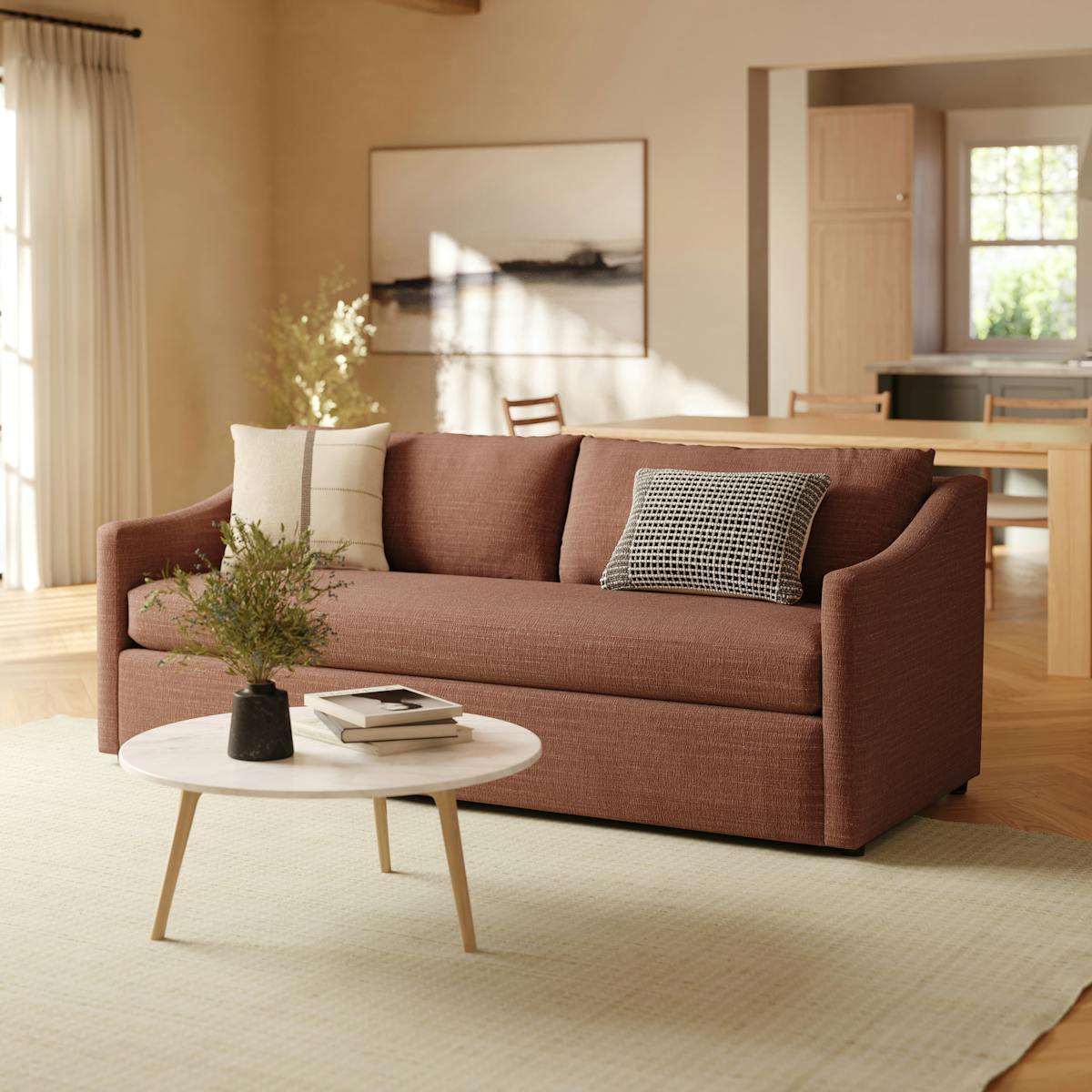 Landry Napa Rust Sofa | Article