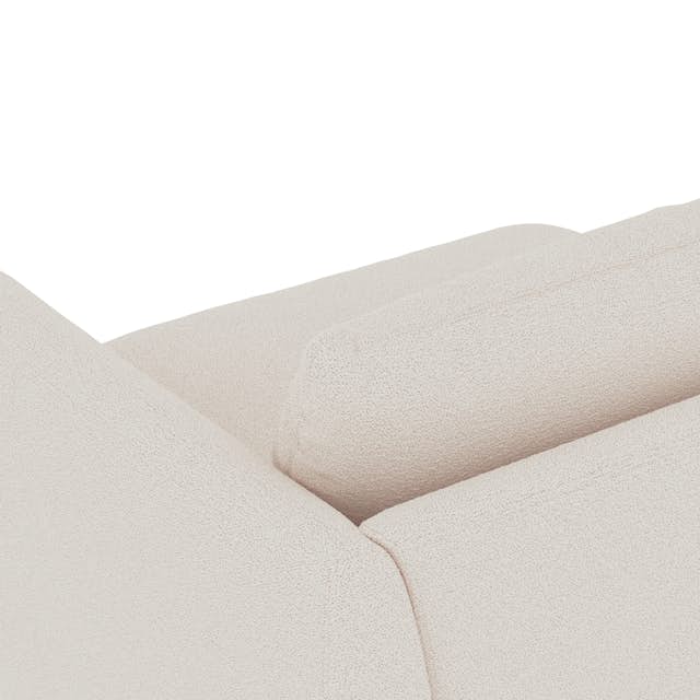 Leigh Ivory Wool Bouclé Right Arm Module, Teddy Fabric | Article