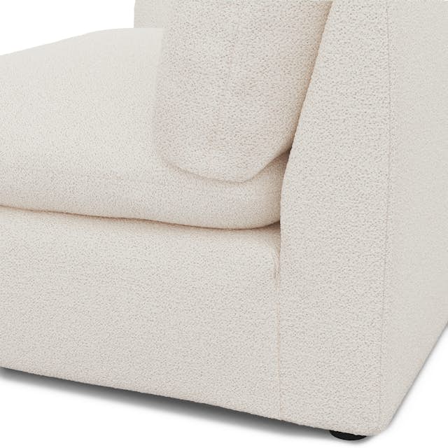 Leigh Ivory Wool Bouclé Right Arm Module, Teddy Fabric | Article