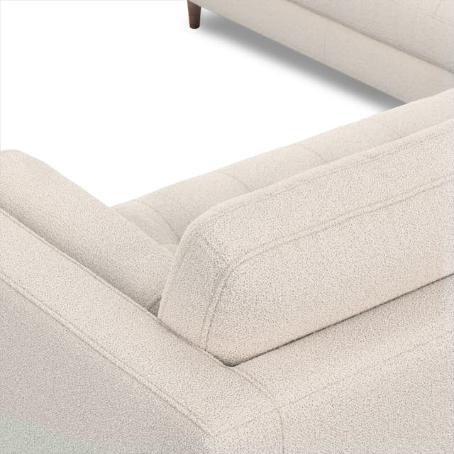 Sven Ivory Wool Bouclé Tufted Corner Sectional Sofa | Article