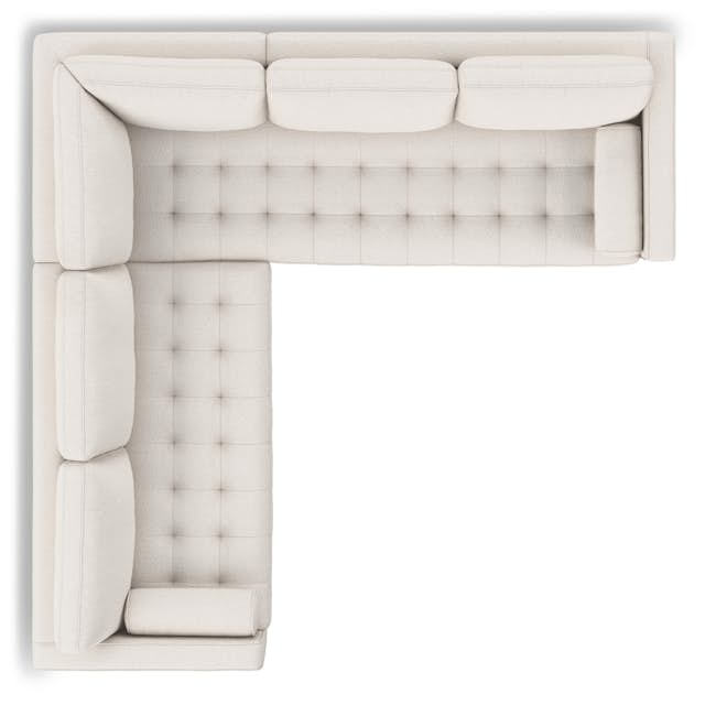 Sven Ivory Wool Bouclé Tufted Corner Sectional Sofa | Article