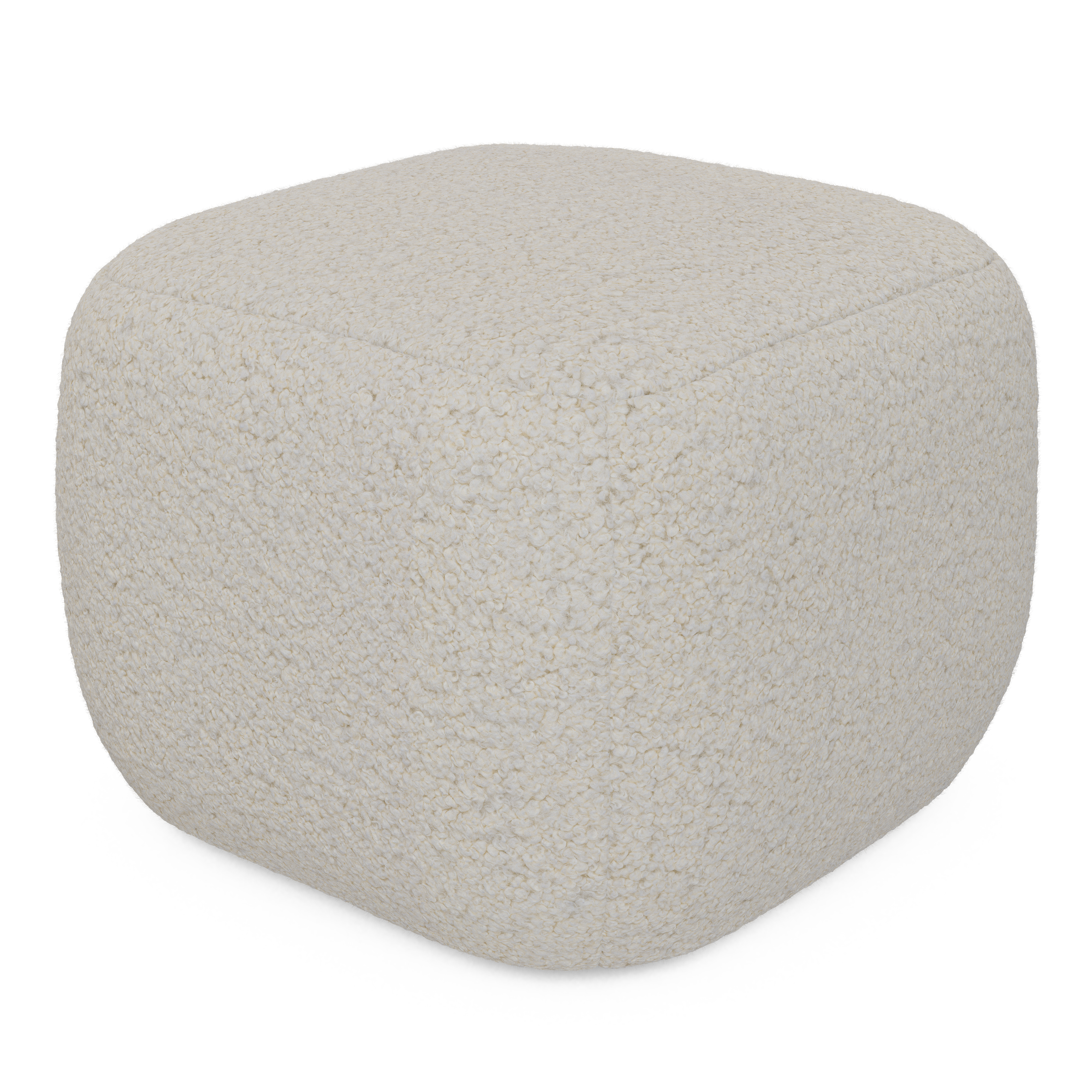 Petter Shearling White Square Pouf Article Scandinavian Design Decor