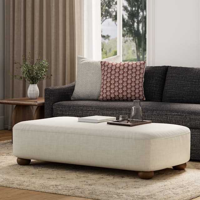 Berkley Salt Beige Ottoman | Article