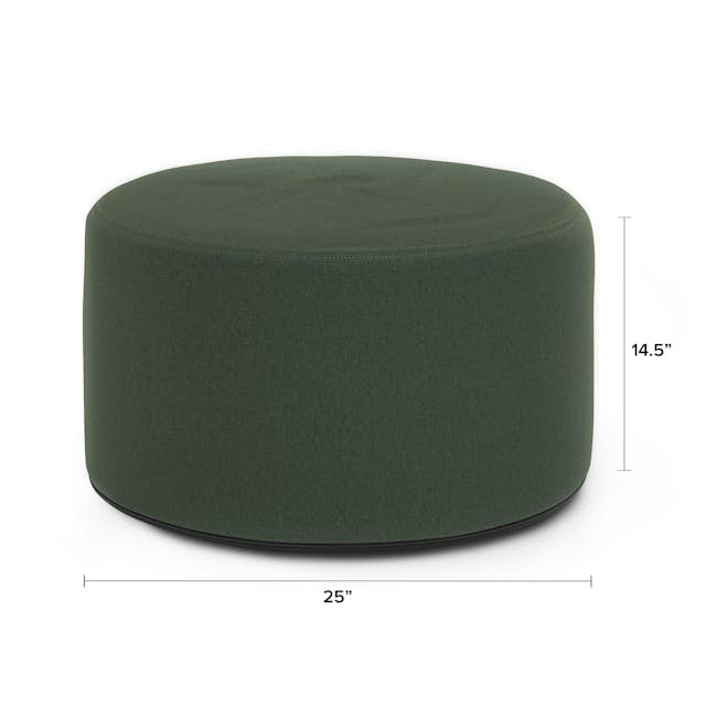 Dravite Green Olara Indoor/Outdoor Fabric Ottoman | Article