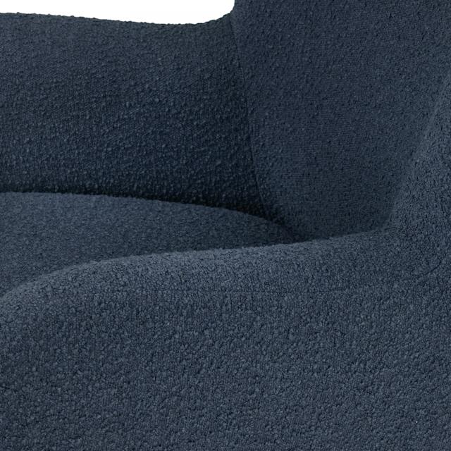 Archie Blue Bouclé Teddy Fabric Wingback Lounge Chair | Article