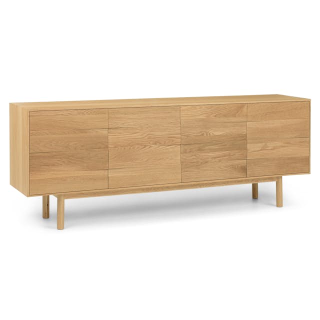 Warm Oak Wood Media Unit w/ Storage | Merto | Article
