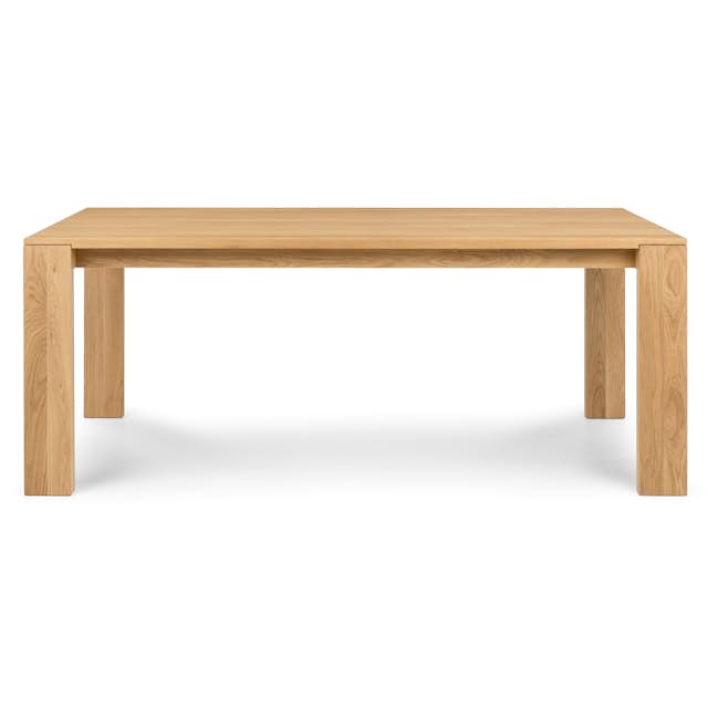 Dako Natural Oak Wood Dining Table for 6, Japandi Style | Article