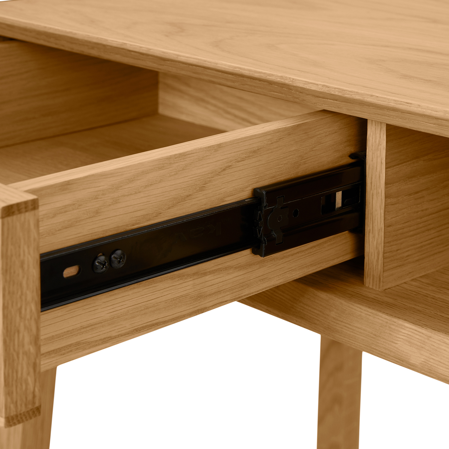 Fantol Natural Oak Office Desk Solid Wood Frame Japandi Style Article