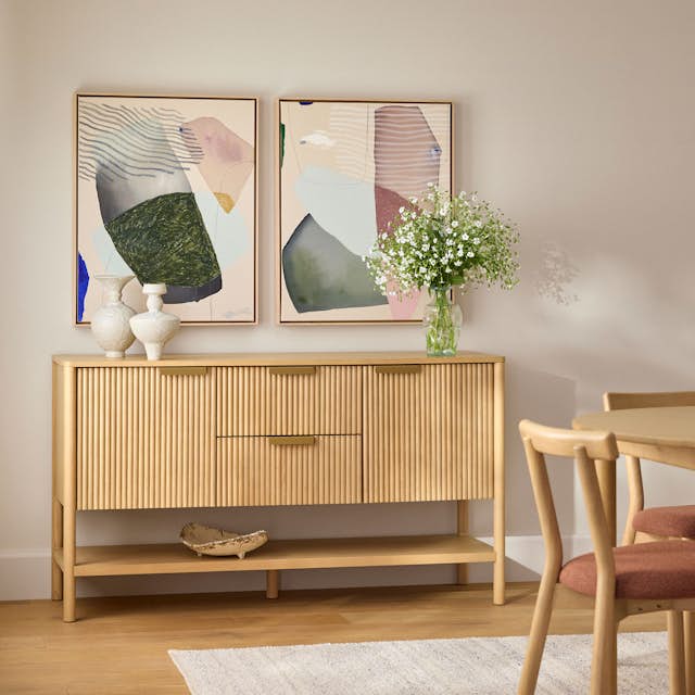 Liv White Oak Wood Sideboard | Article