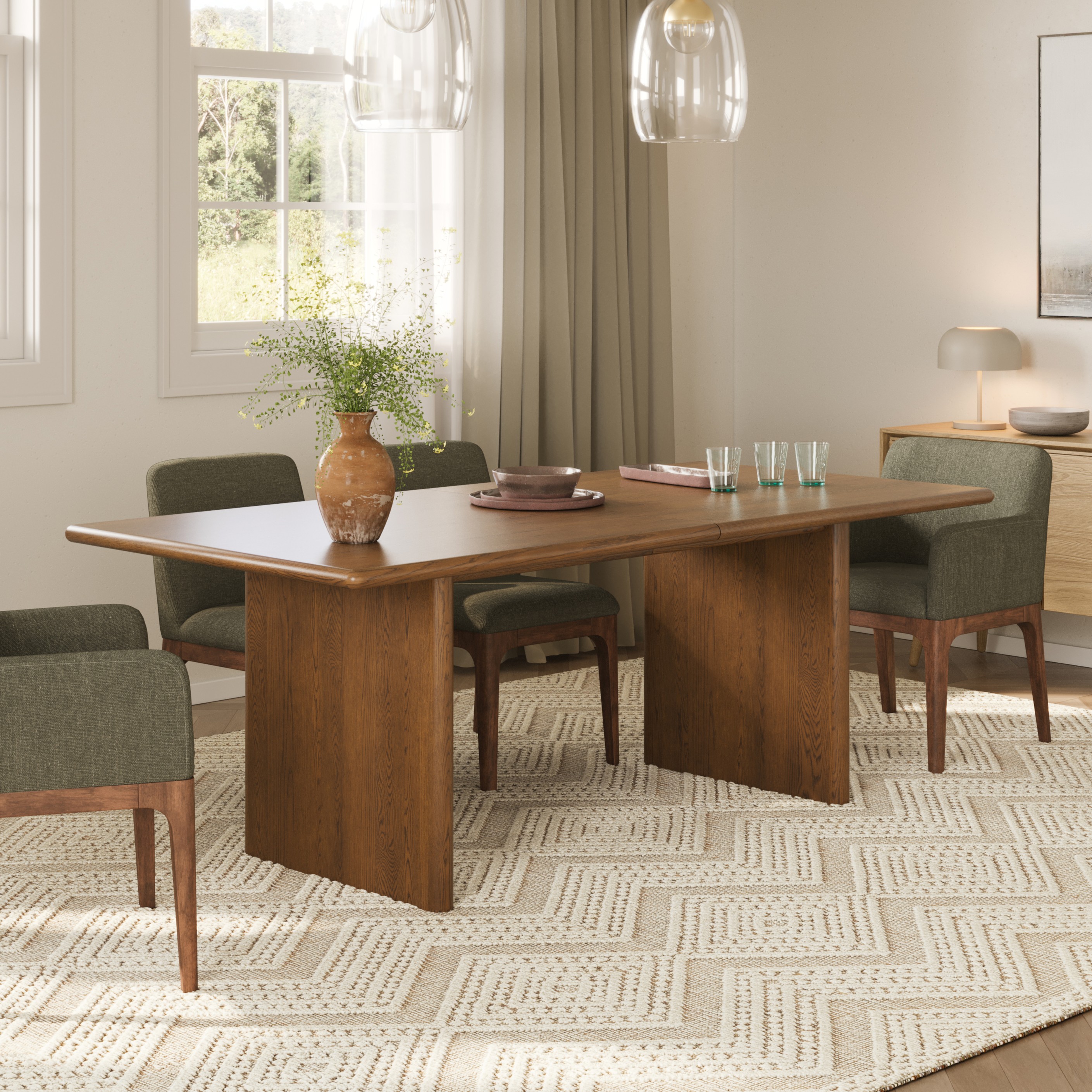 Mid Century Expandable Dining Table Modern Room Grand Dining: Hayden