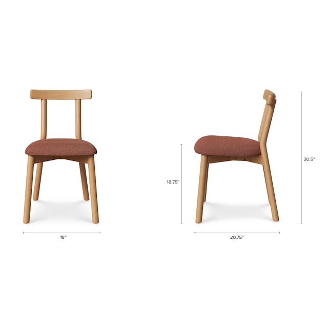 Ulka Oak and Ratine Oxide Dining Chair | Article