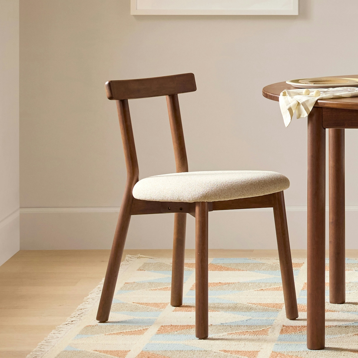 Ulka Walnut and Ratine Buff Dining Chair | Article
