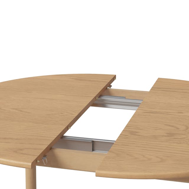 Heidi White Oak Extendable Round Dining Table for 6 | Article