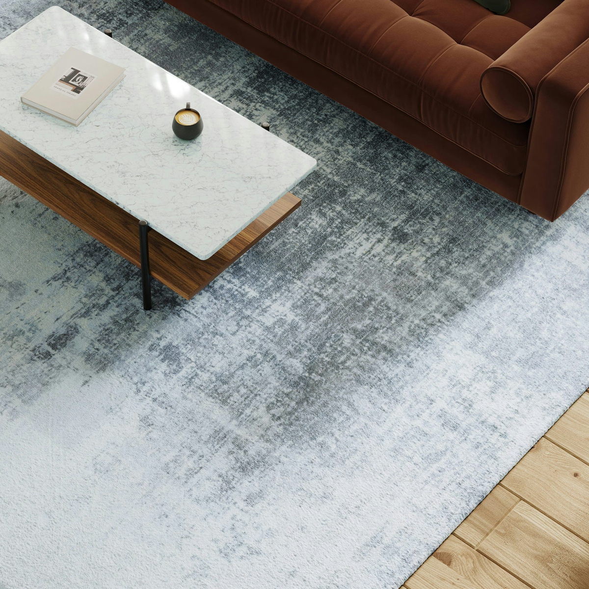 Berge Blue Wash Rug 8 x 10 | Article