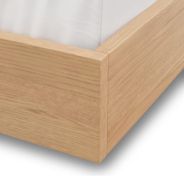 White Oak Wood King-Sized Platform Bed Frame | Basi | Article