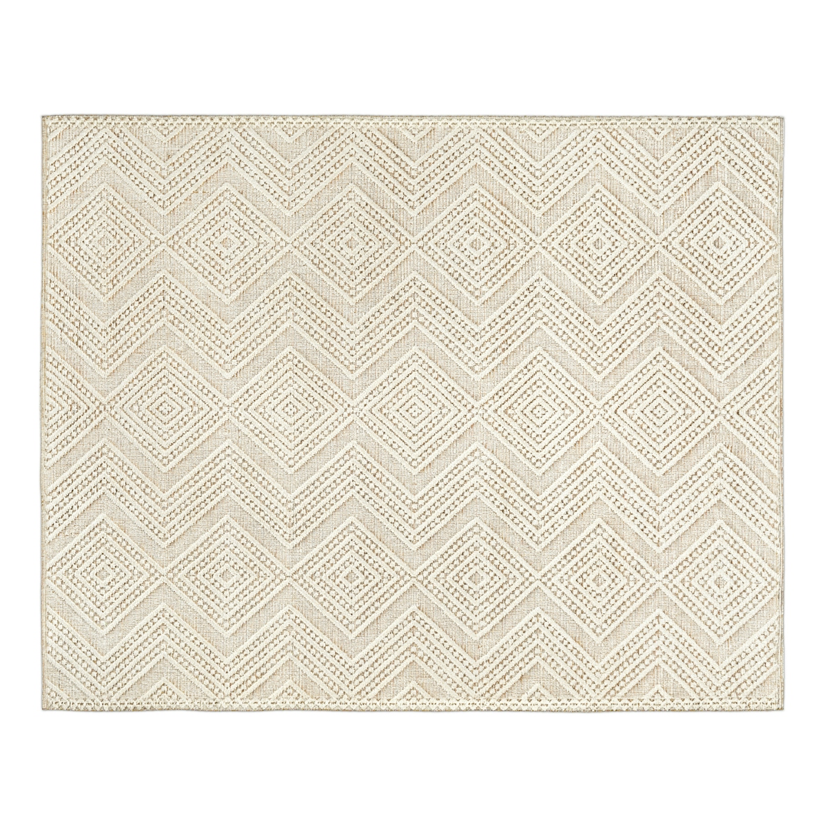 Carina Textured Ivory Patterned Rug 8 x 10 | Article