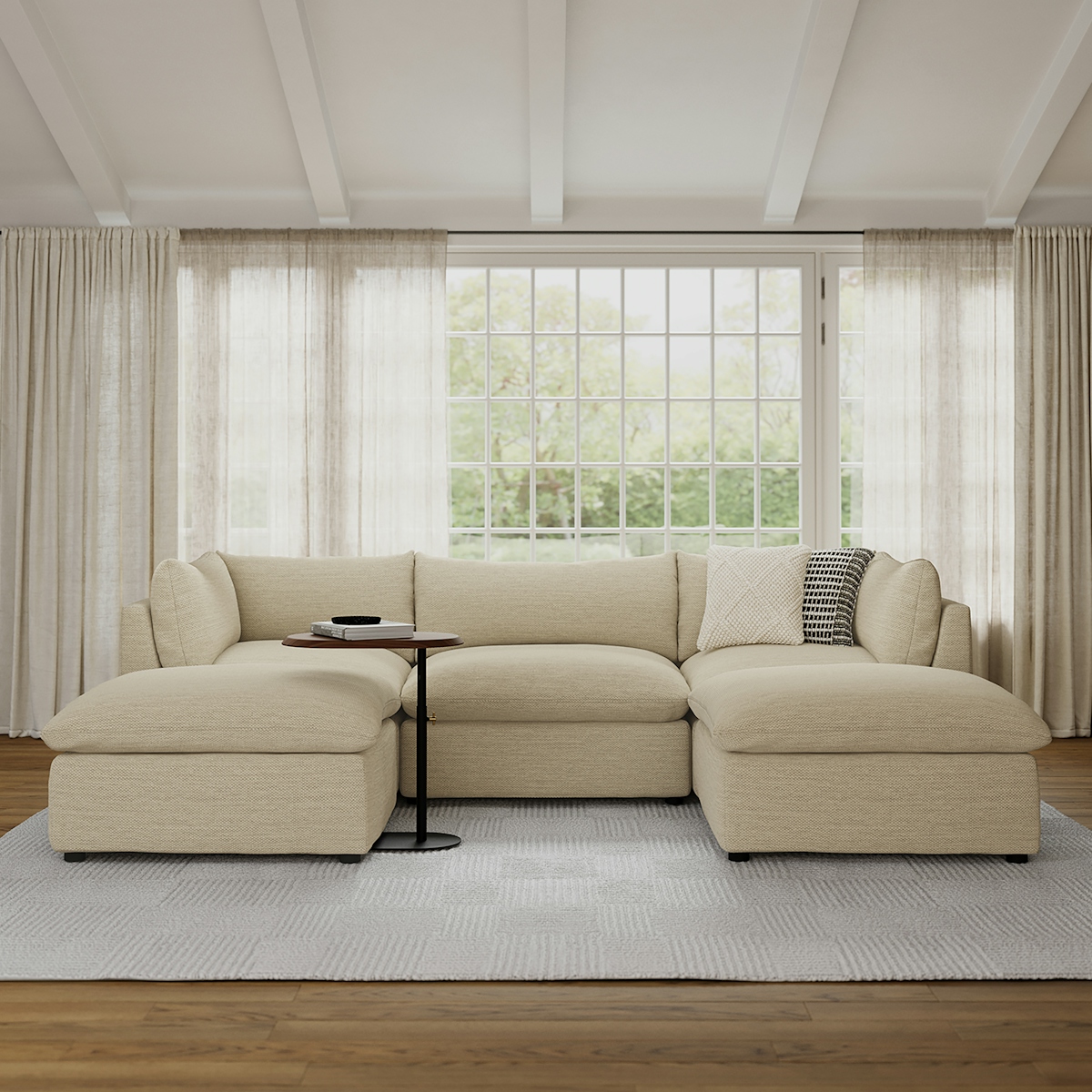 Leigh Silver Taupe Modular 3-Seater U-Shaped Sectional | Article