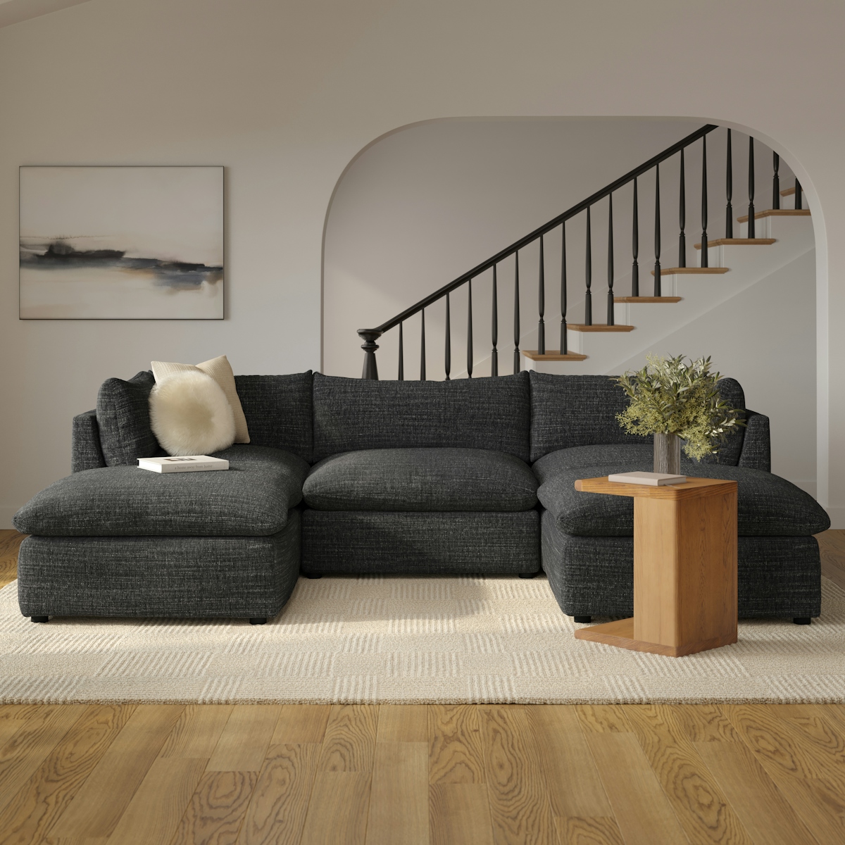 Leigh Napa Charcoal Modular U Sectional | Article