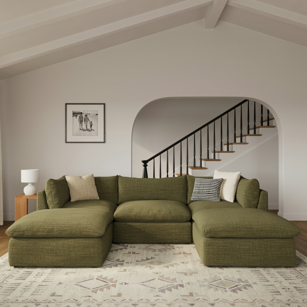 Leigh Napa Moss Modular U Sectional | Article