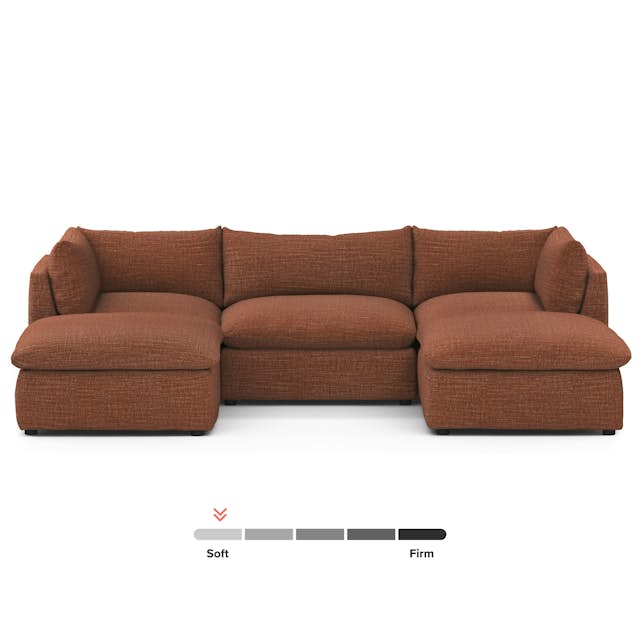 Leigh Napa Rust Modular U Sectional | Article