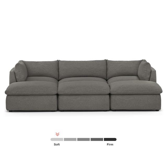 Leigh Silver Gray Modular Open Pit Sectional | Article