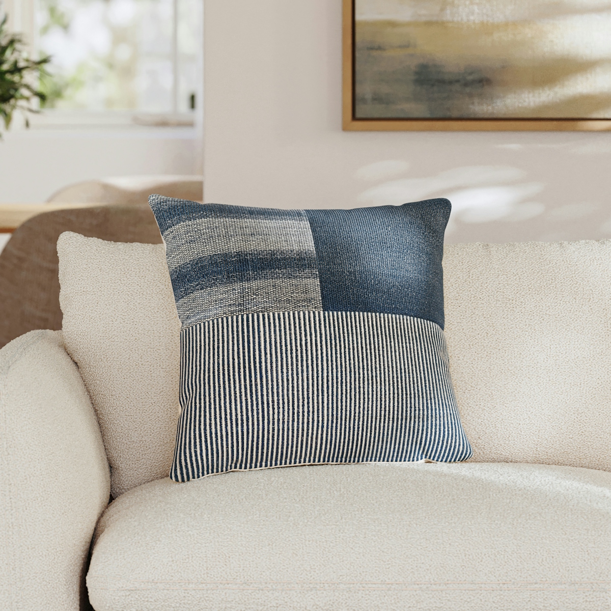 Elmer Blue Multi Large Throw Pillow | Article
