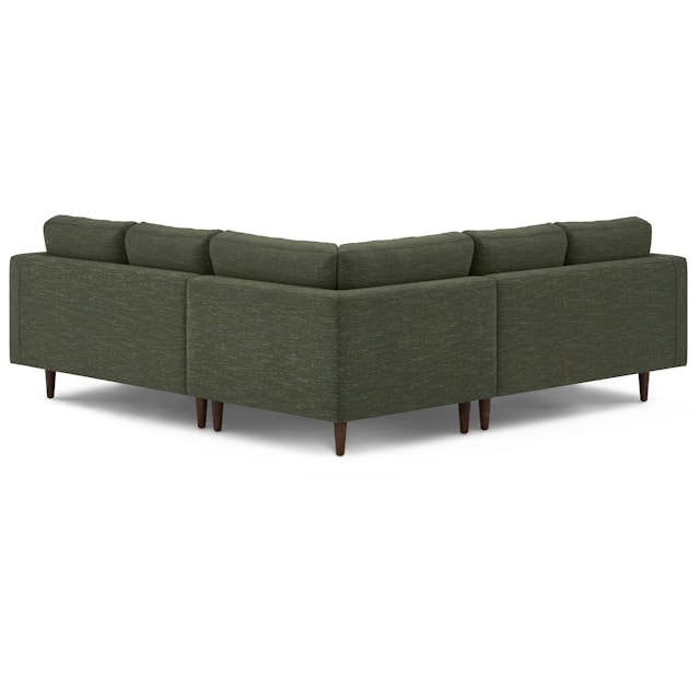 Sven Fir Green Tufted Small Corner Sectional Sofa | Article