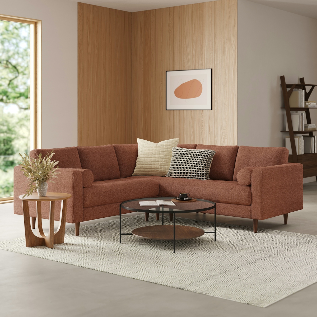Sven Ratine Oxide Tufted Small Corner Sectional Sofa | Article
