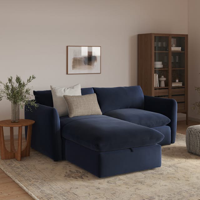 Leigh Hale Ink Velvet Reversible Storage Sectional | Article