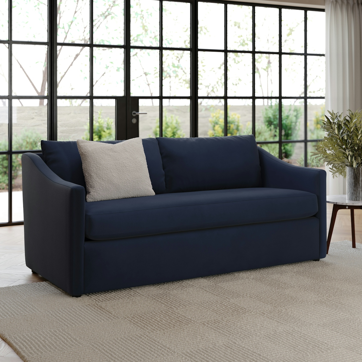 Landry Hale Fir Ink Velvet Loveseat Sofa | Article