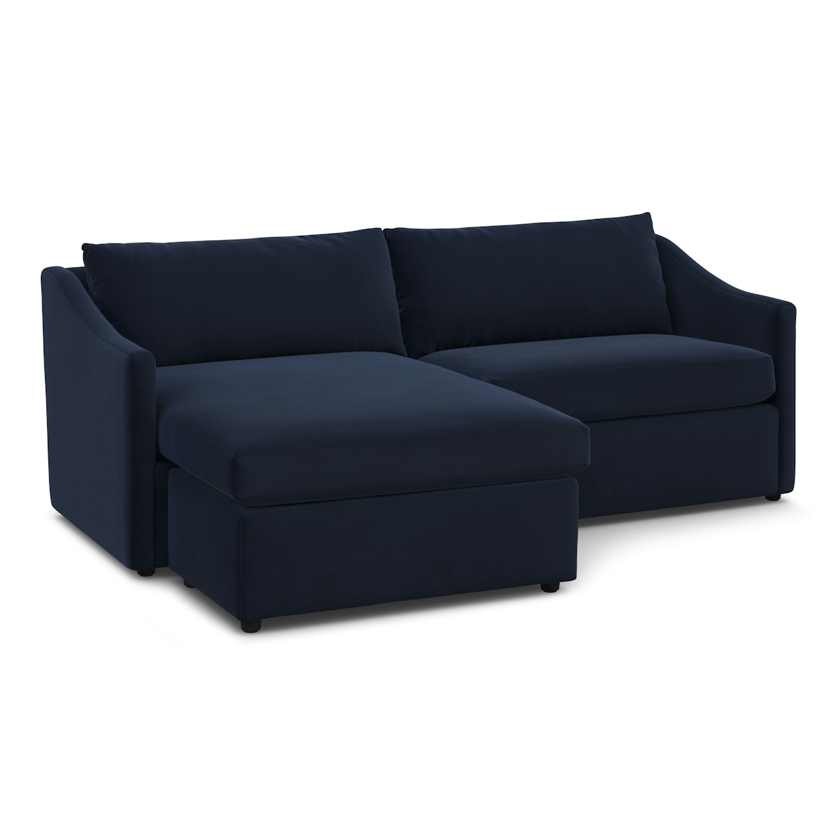 Landry Hale Ink Velvet Reversible Storage Sectional | Article