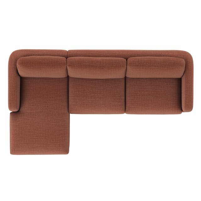 Vati Napa Rust 98.5" Left Storage Sleeper Sectional | Article
