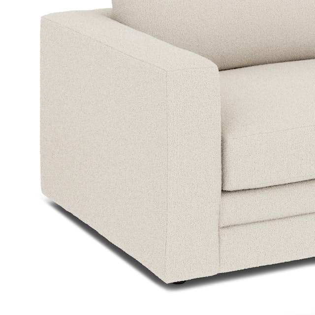 Riley Ivory Wool Bouclé 84" Storage Sofa | Article