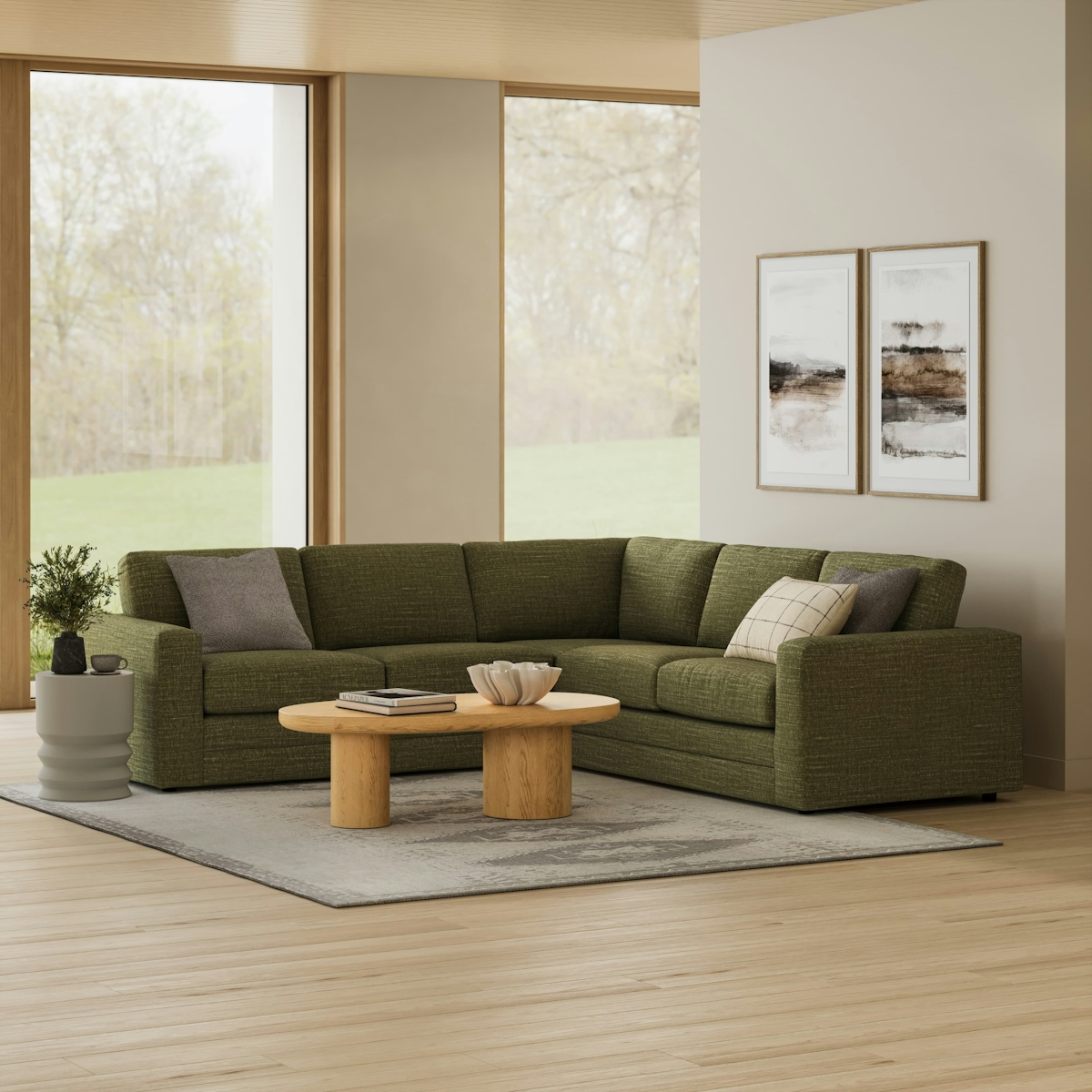 Riley Napa Moss 104" Corner Sectional | Article