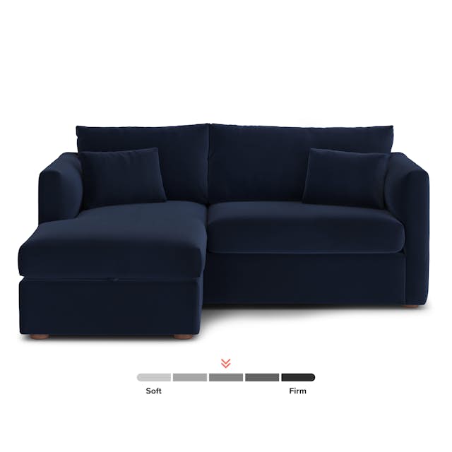 Marina Hale Ink Velvet 80" Reversible Storage Sectional | Article