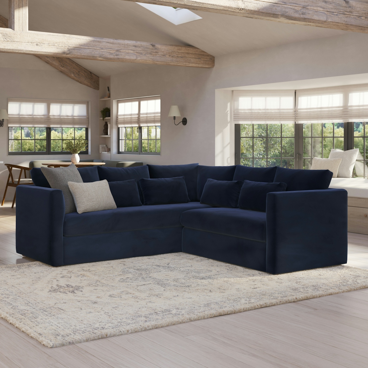 Marina Hale Ink Velvet 92" Corner Sectional | Article