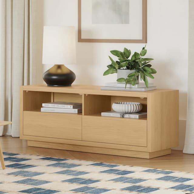 Leif Smoked Oak 54" Media Unit | Article