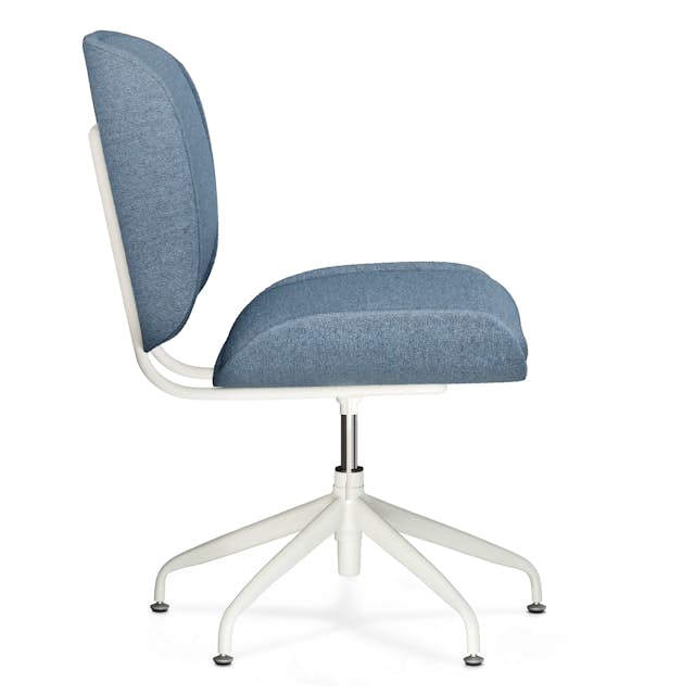 Rya Light Blue Wool Bouclé Office Chair, Japandi Style | Article
