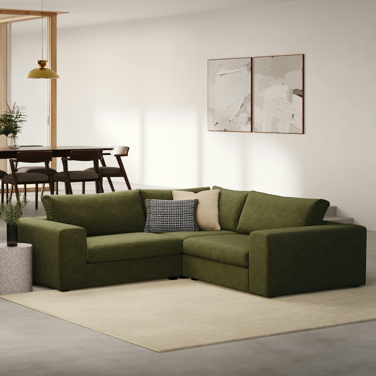 Beta 94" Modular Corner Sectional - Cypress Green | Article
