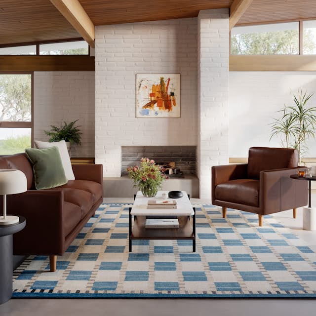 Nirvana Indiana Brown 3 Seater Leather Industrial Sofa | Article