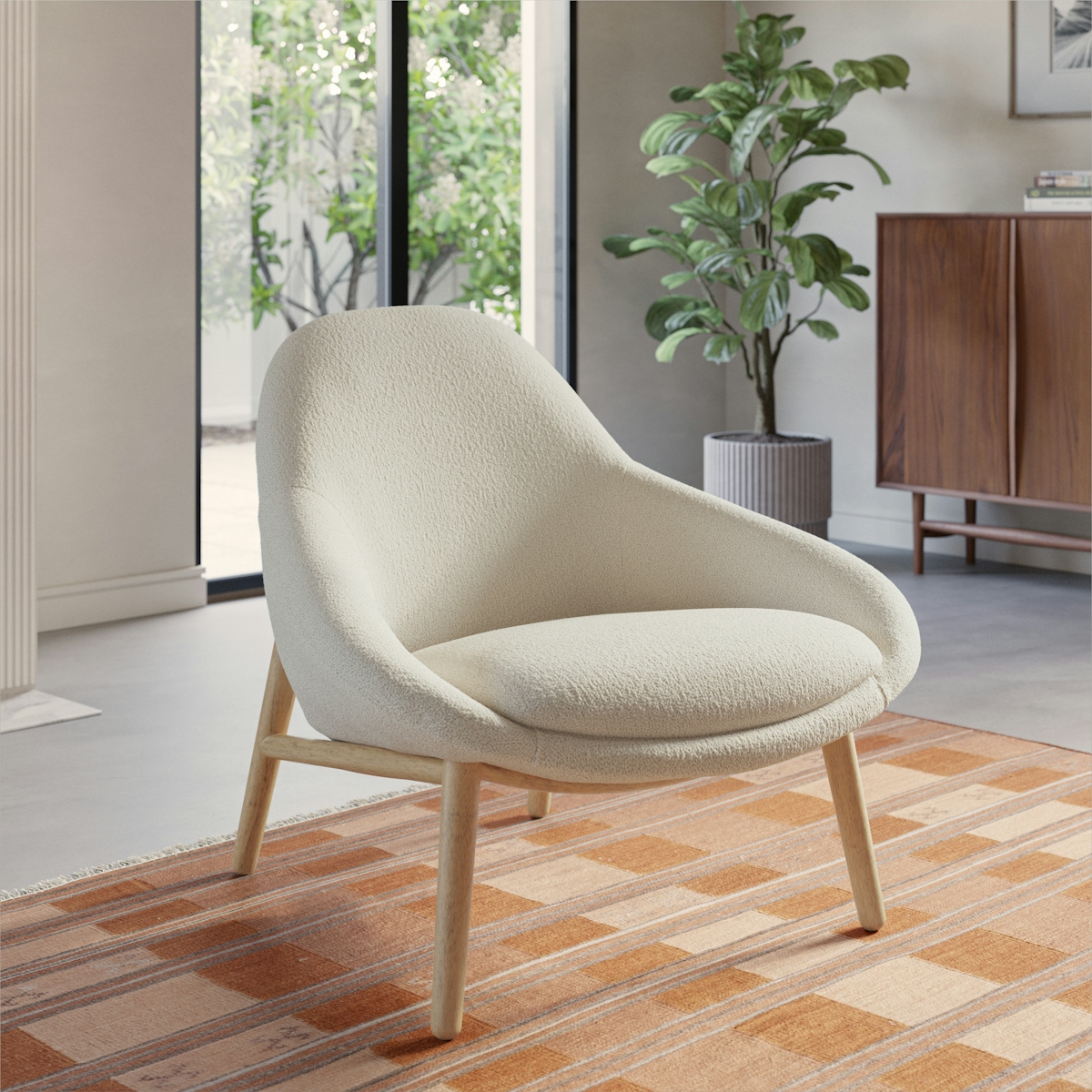 Sunny Ivory Wool Bouclé Lounge Chair | Article