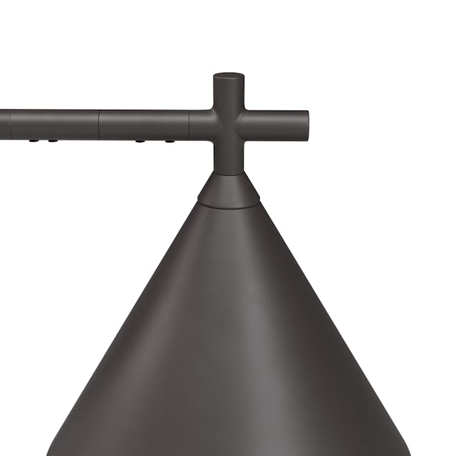 Aino Cinder Black Metal Floor Lamp, Cone Shade | Article