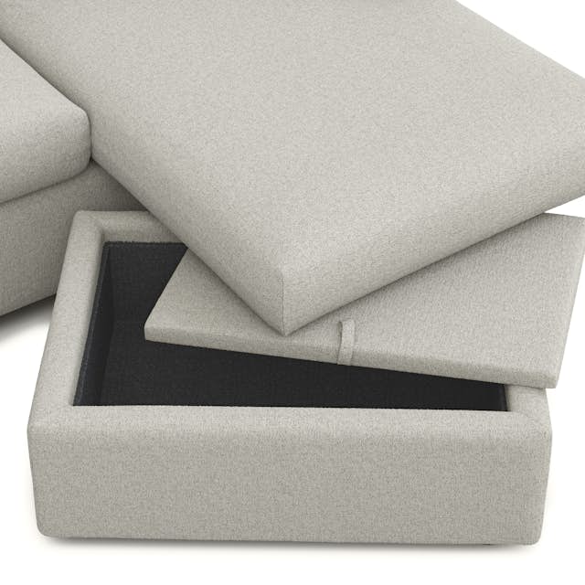 Marina Clover Ivory 90" Reversible Storage Sectional | Article