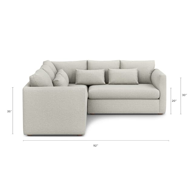 Marina Clover Ivory Corner Sectional | Article