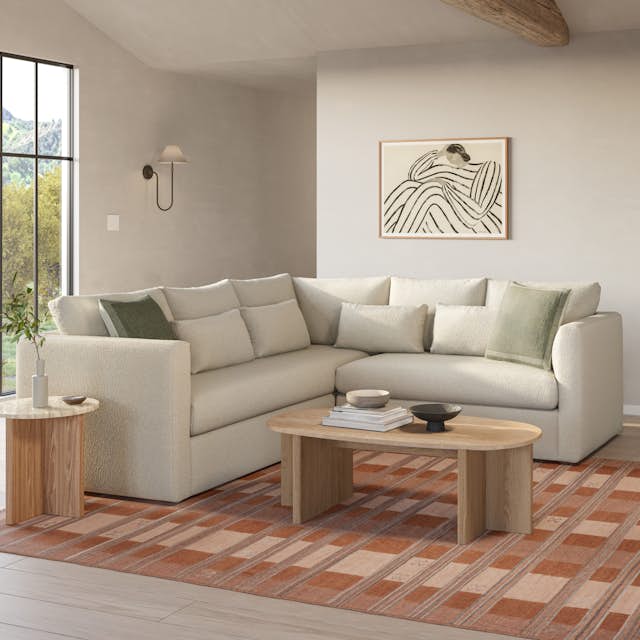 Marina Clover Ivory Corner Sectional | Article