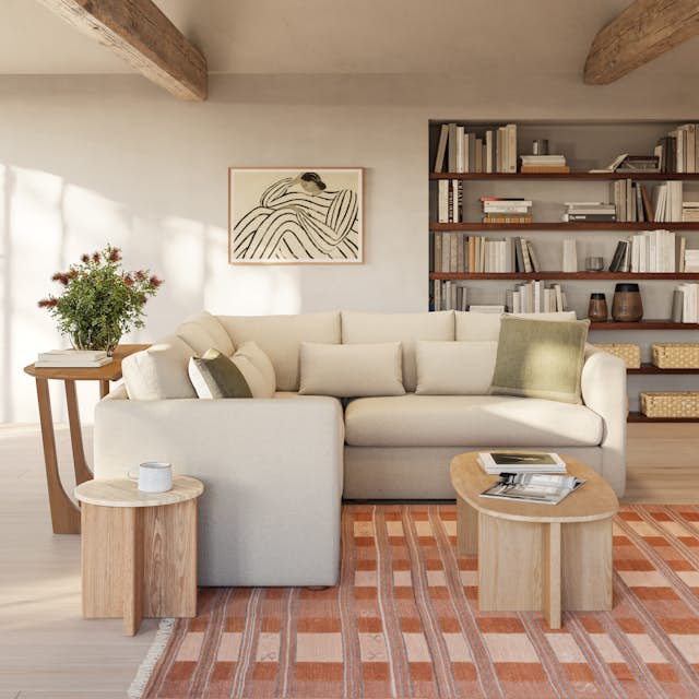 Marina Clover Ivory Corner Sectional | Article