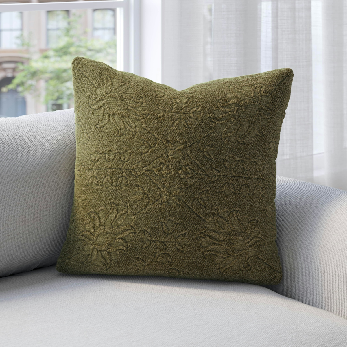 Tara Green Textured Pillow | Article