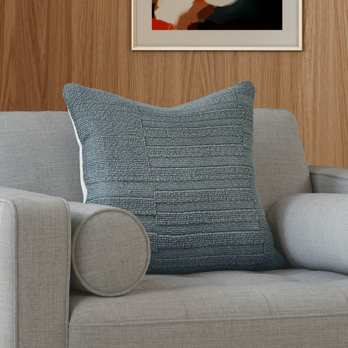 Lumi Blue Textured Pillow | Article