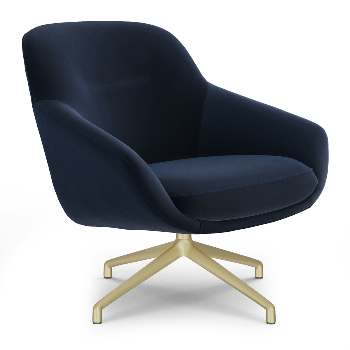 Sterling Hale Ink Blue Velvet Swivel Chair | Article