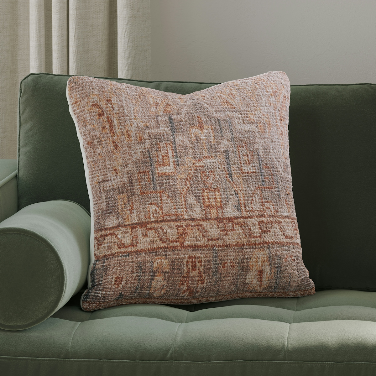 Mina Rust Persian Rug Inspired Pillow | Article